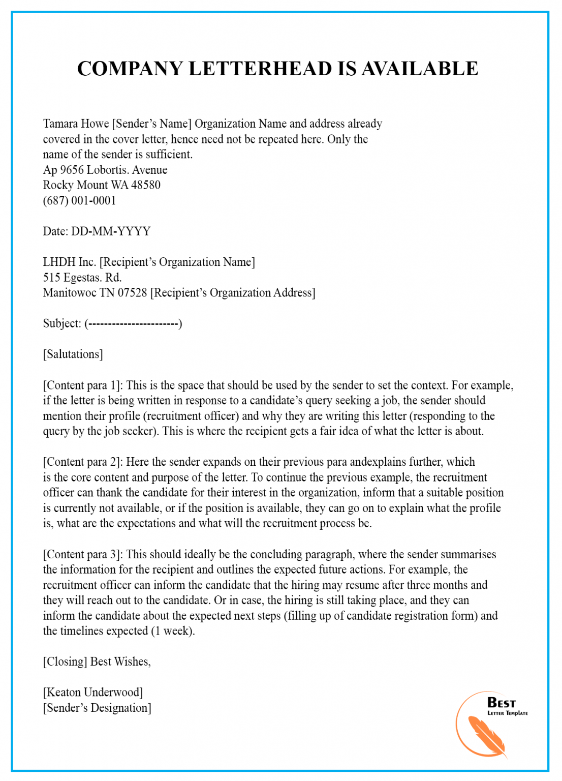 Business Letter Format | How to Write Business Letter