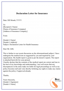 4+ Free Declaration Letter Template - Format, Sample & Example