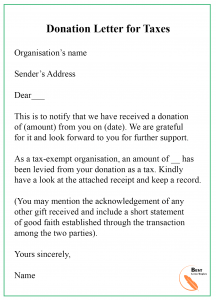 13+ Free Donation Letter Template – Format, Sample & Example