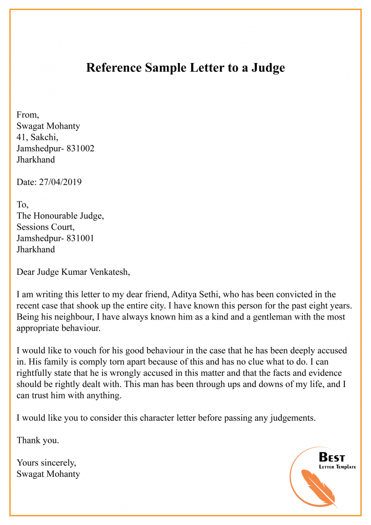 How To Write A Letter To A Judge To Dismiss A Case Letter Of