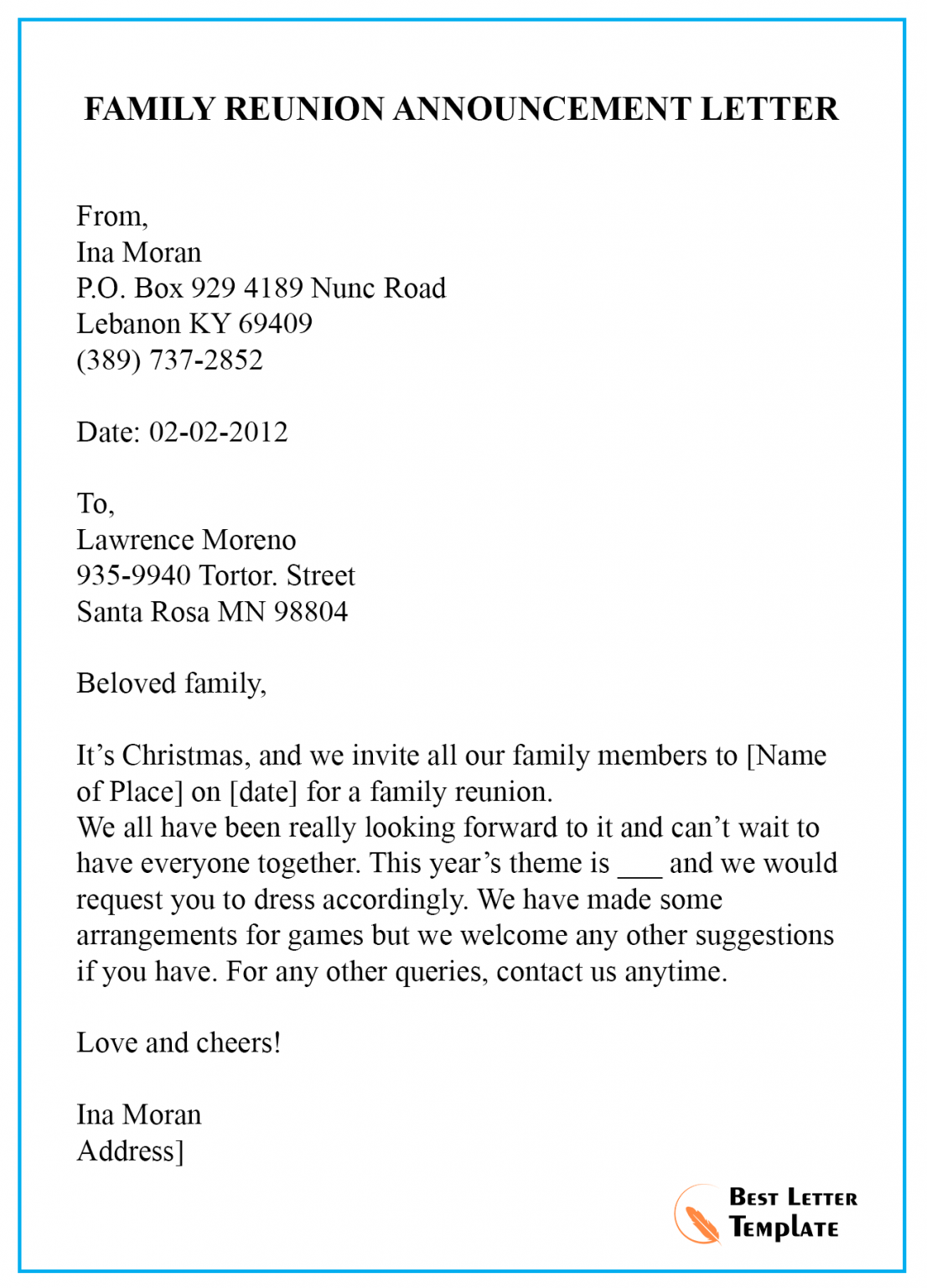 10+ Free Announcement Letter Template – Format, Sample & Example