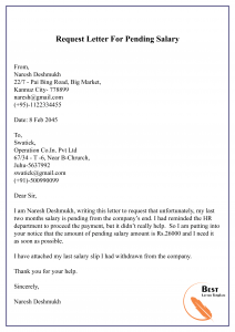 5+ Free Request Letter Template for Salary - Sample & Example