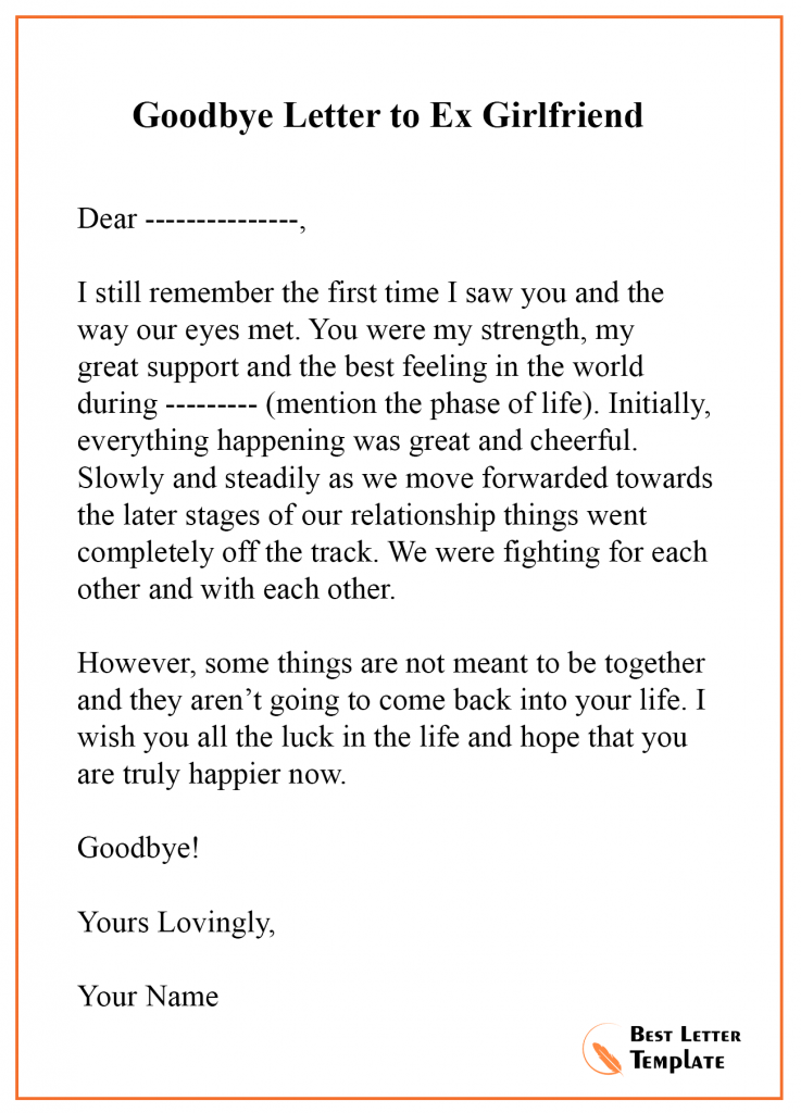 5 Free Goodbye Letter Template To Ex Format Sample Example