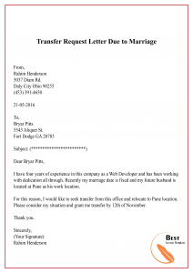 6+ Free Request Letter for Transfer - Format, Sample & Example