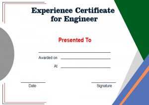 Experience Certificate for Engineer - Format, Sample & Example