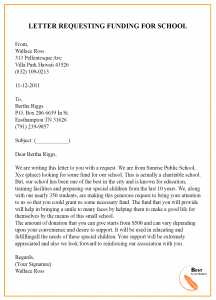 Request Letter Template for Funding - Format, Sample & Examples