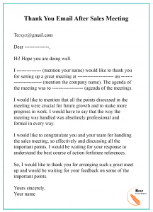Thank You Email After Meeting - Sample & Examples