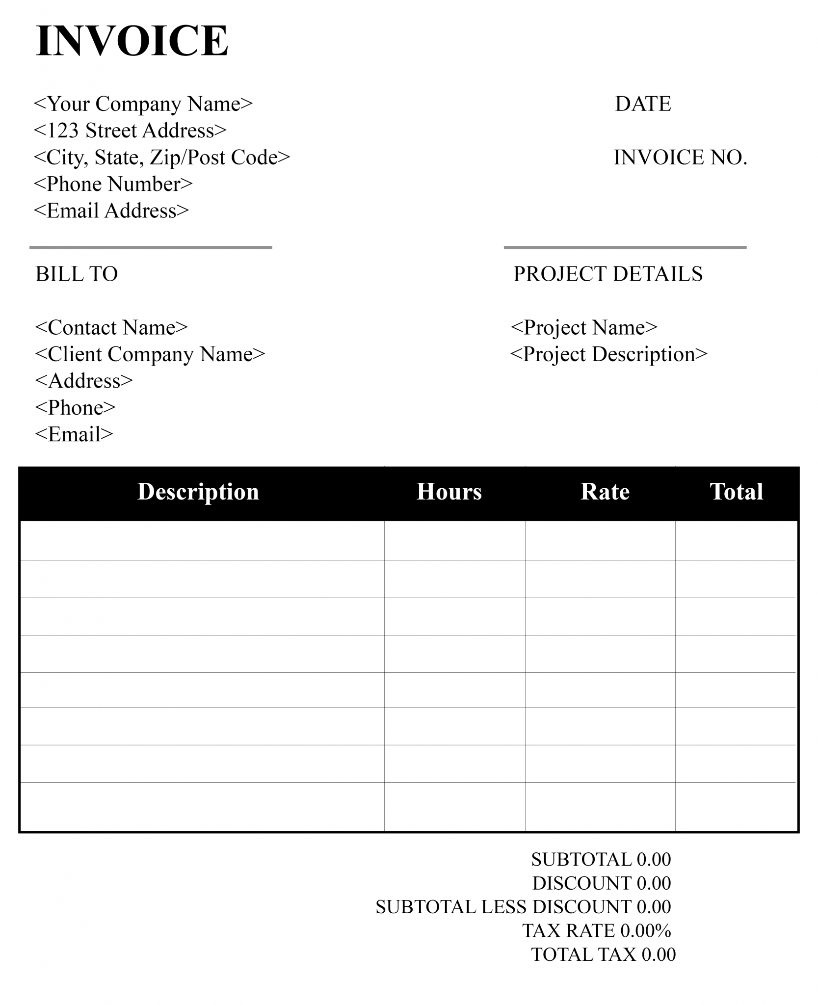 5+ Free Consultant Invoice Template in PDF, Word & Excel