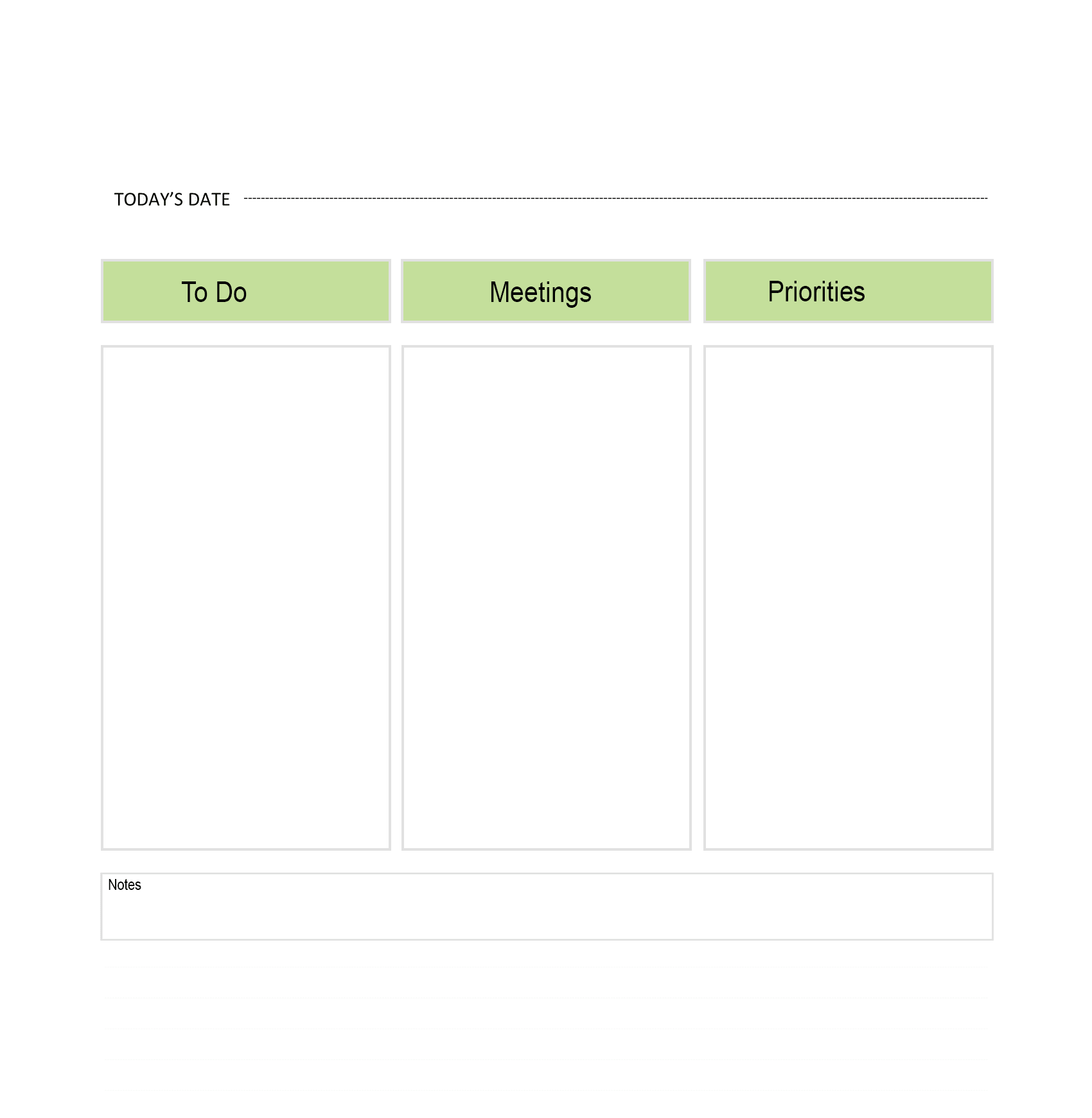 Free Printable Daily Planner Template in PDF, Word & Excel