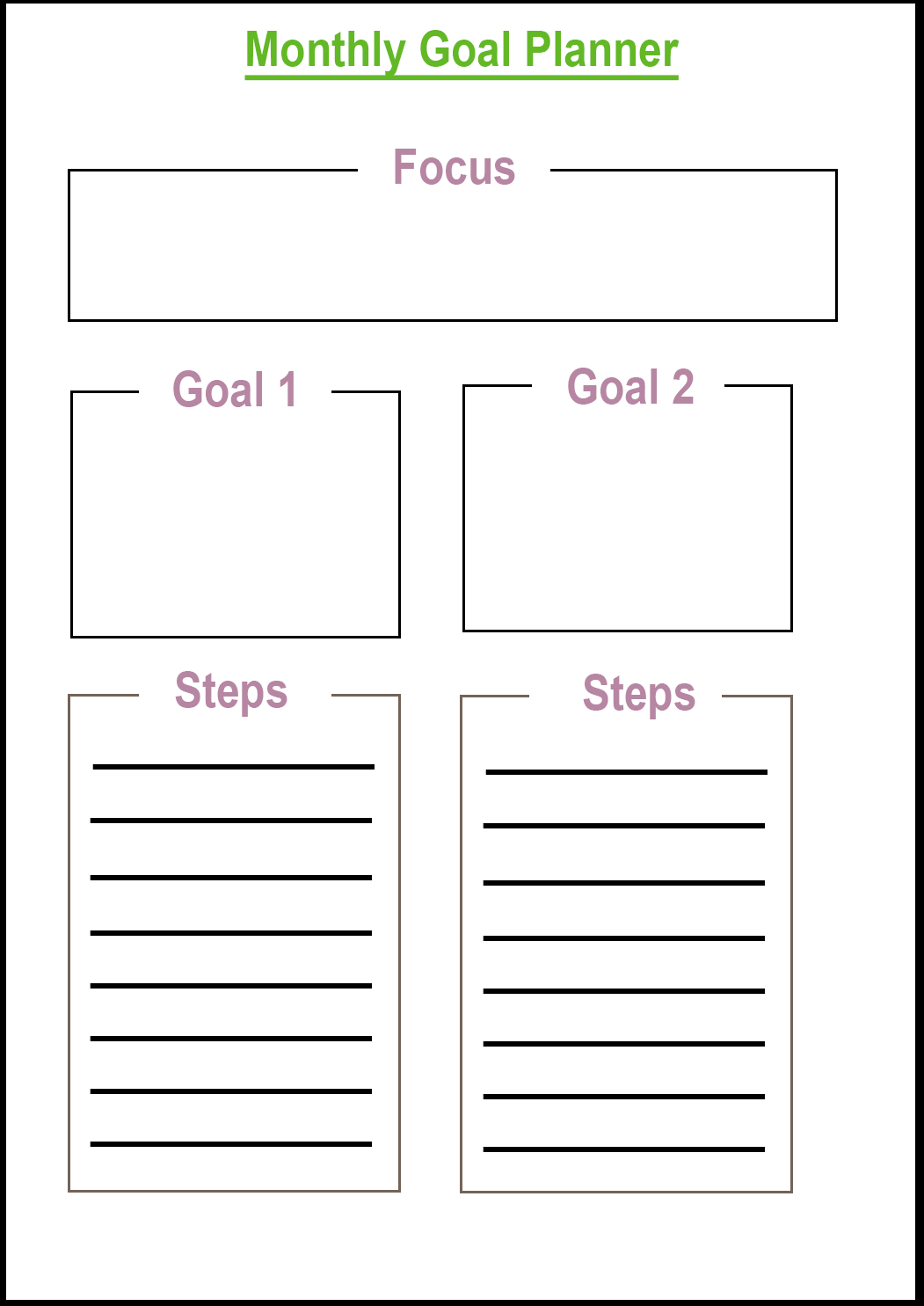 Free Printable Monthly Planner 2020 Template in PDF, Word & Excel