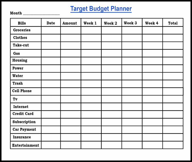 Free Sample Printable Budget Planner Template - PDF ,Word & EXCEL