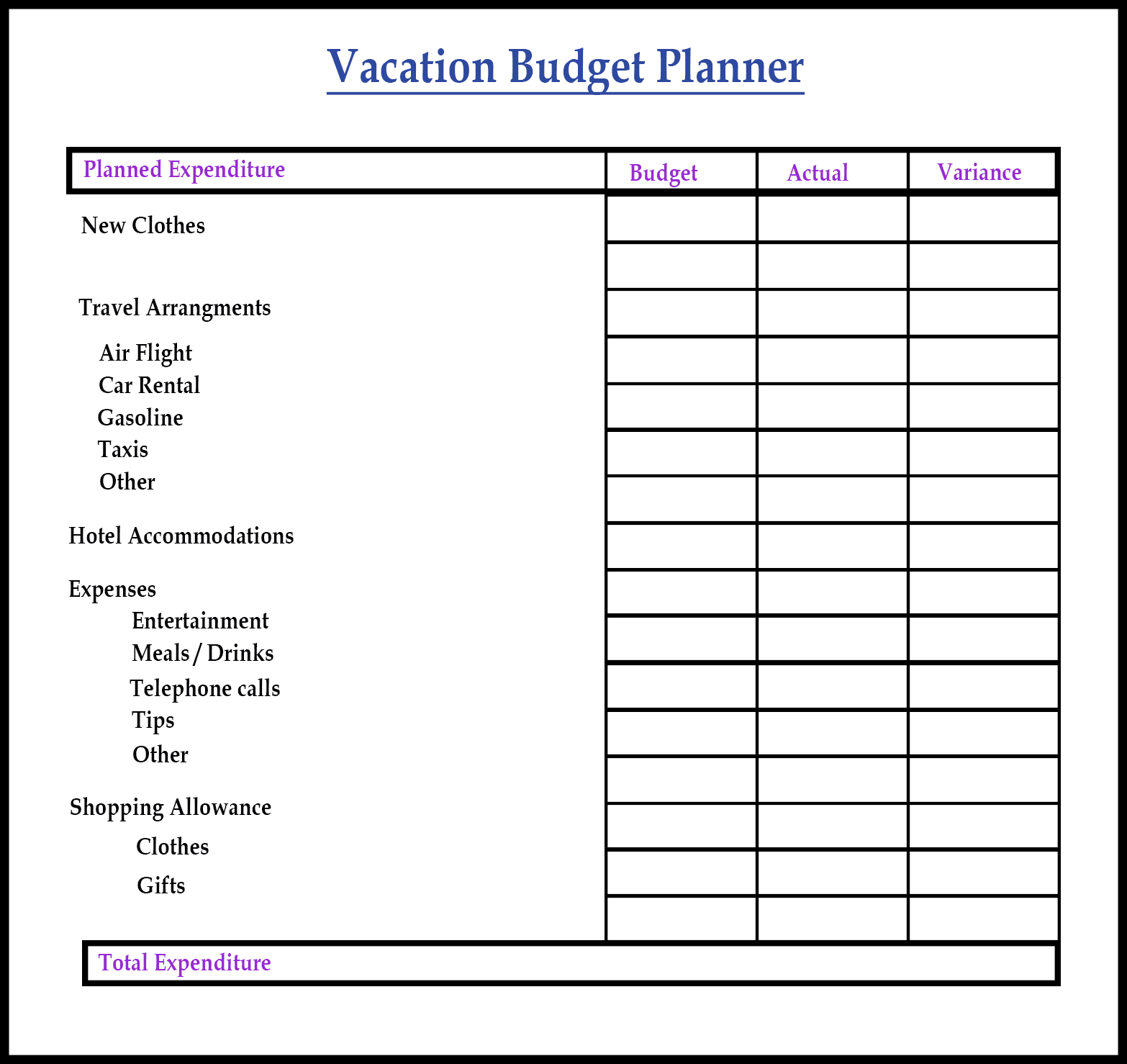 Free Sample Printable Budget Planner Template PDF Word EXCEL Free Sample Printable Budget Planner Template PDF Word EXCEL