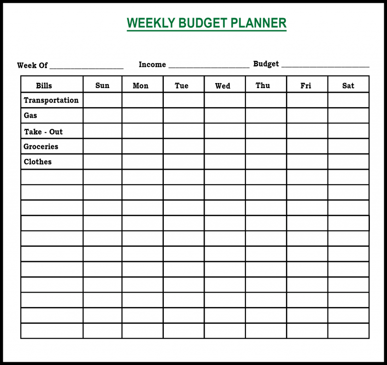 Free Sample Printable Budget Planner Template - PDF ,Word & EXCEL
