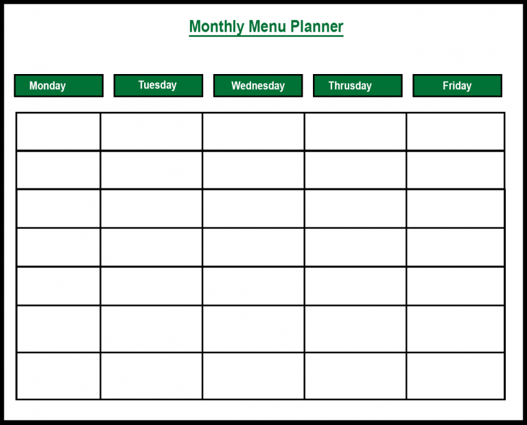 Free Printable Monthly Planner 2020 Template in PDF, Word & Excel