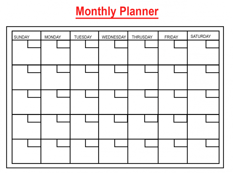 Free Printable Monthly Planner 2020 Template in PDF, Word & Excel