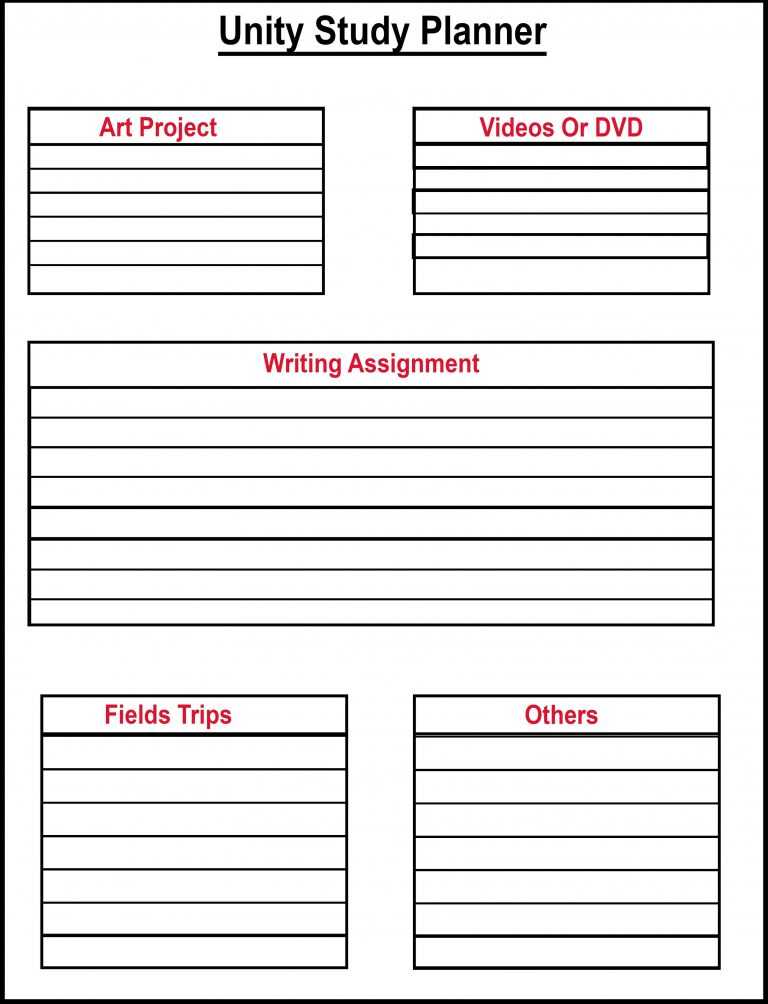 Printable Blank Study Planner/Calendar Template PDF, Word, Excel