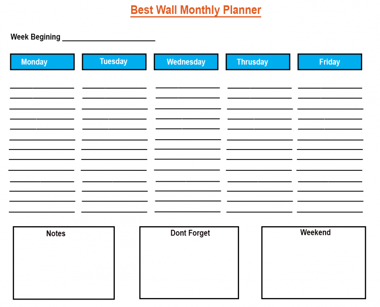 Free Printable Monthly Planner 2020 Template in PDF, Word & Excel