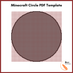 Printable Minecraft Circle Template -- (Chart, Diagram)