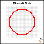 Printable Minecraft Circle Template -- (Chart, Diagram)