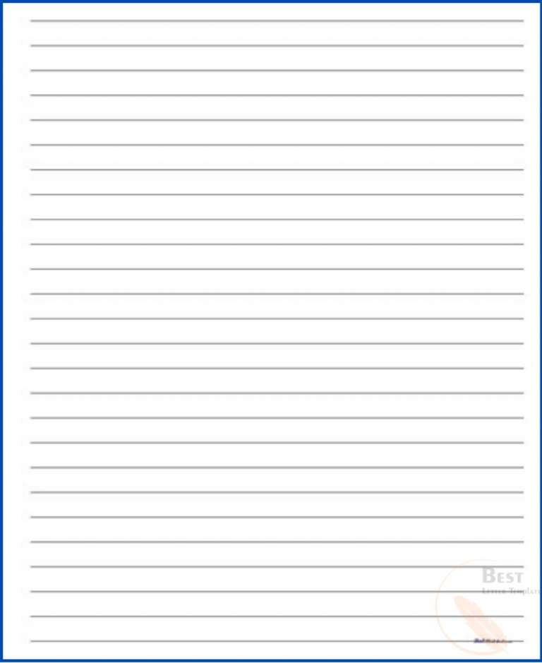 Free Printable Lined Paper Templates for Kids in PDF