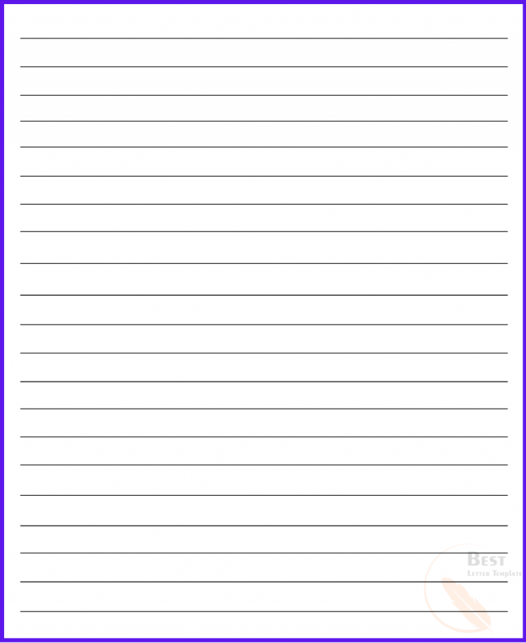 Free Printable Lined Paper Templates for Kids in PDF