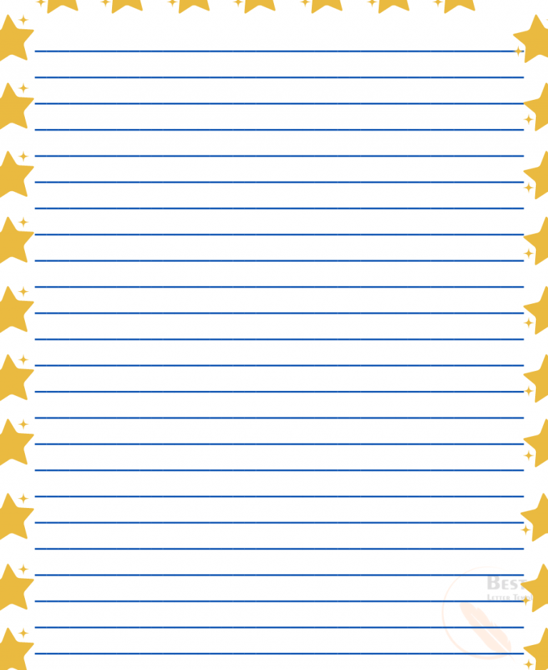 Free Printable Lined Paper Templates for Kids in PDF
