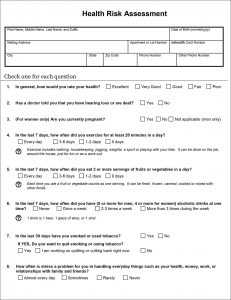 Free Sample Risk Assessment Template form with Definition