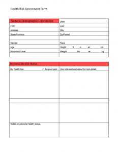 Free Sample Risk Assessment Template form with Definition