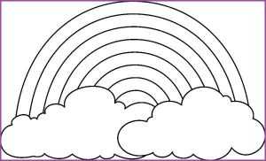 Free Printable Blank Rainbow/Rainbow Coloring Page Templates
