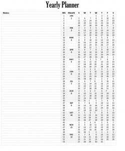 Free Printable Yearly Planner Template in PDF, Word & Excel