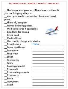 Free Travel Checklist Template in PDF, Word, Excel, Google Docs