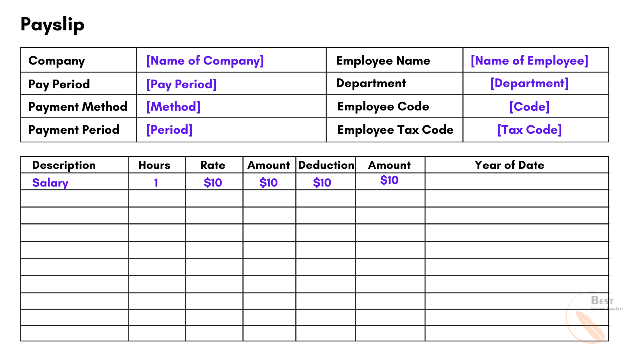 Free Sample Payslip Template Pdf Word Excel Google Docs Free Sample Payslip Template Pdf Word Excel Google Docs