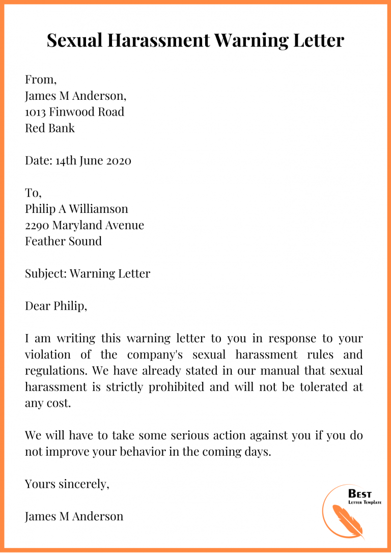 Warning Letter Template Format Sample Example In PDF Word Warning Letter Template Format Sample Example In PDF Word