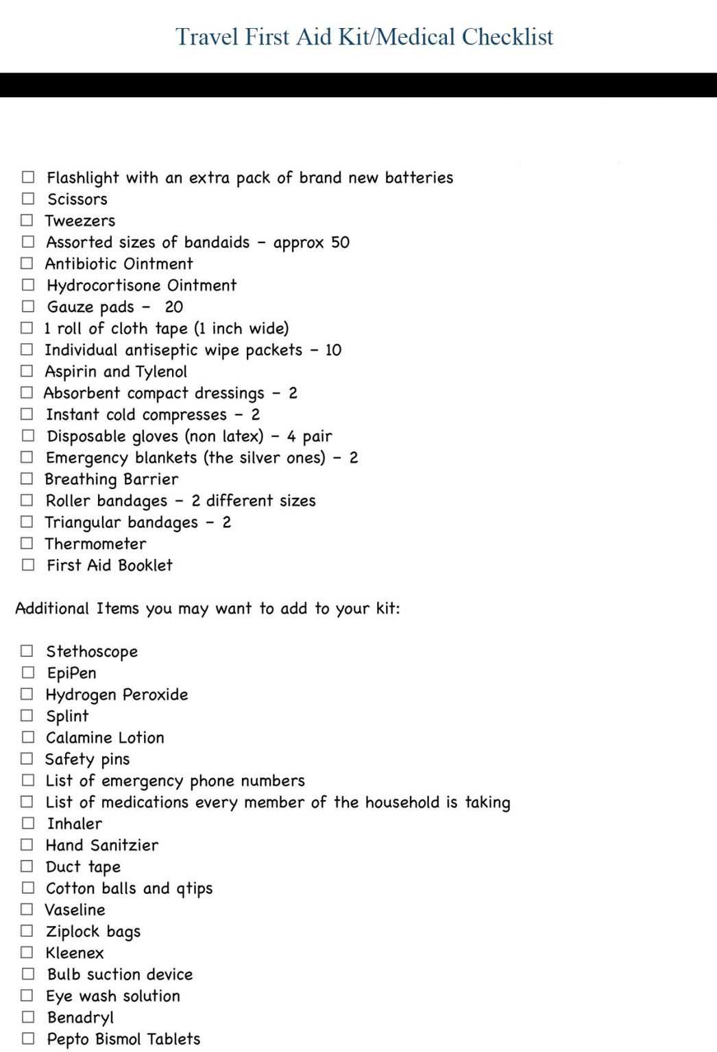 Free Travel Checklist Template in PDF, Word, Excel, Google Docs