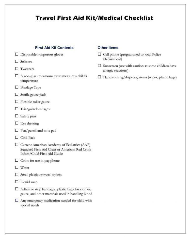 Free Travel Checklist Template in PDF, Word, Excel, Google Docs