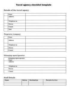 Free Travel Checklist Template in PDF, Word, Excel, Google Docs