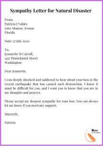 Sympathy Letter Template - Format, Sample & Examples