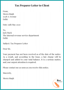 Tax Letter Template - Format, Sample, and Example in PDF & Word