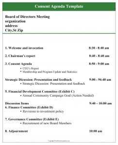 Free Agenda Template- PDF, Word, Excel, and Google Docs