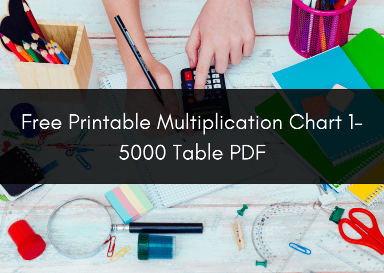 Free Printable Multiplication Chart 1-1000 Table PDF