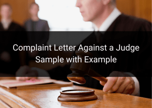Complaint Letter to Bar Association Sample & Examples